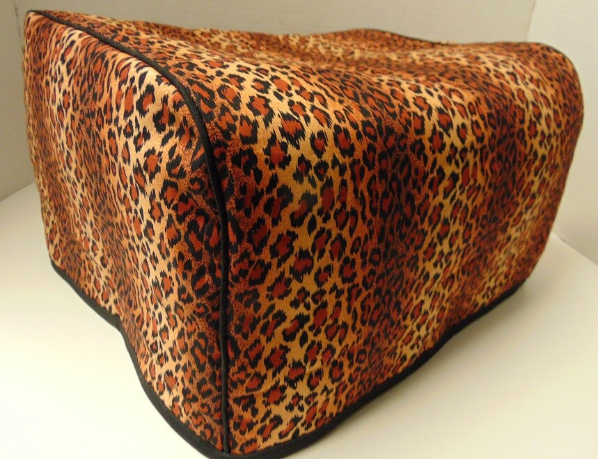 Black Leopard Spots Quilted Fabric 2-Slice or 4-Slice Toaster Cover NEW ...