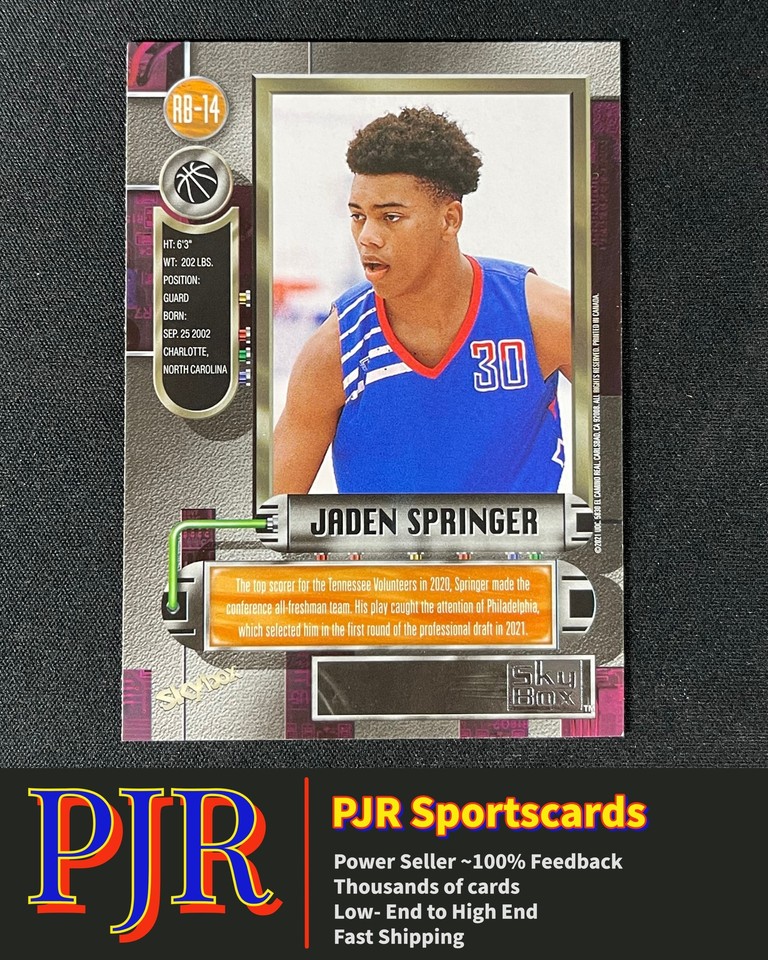 2021 Skybox Metal Universe #RB-14 Jaden Springer Retro | eBay