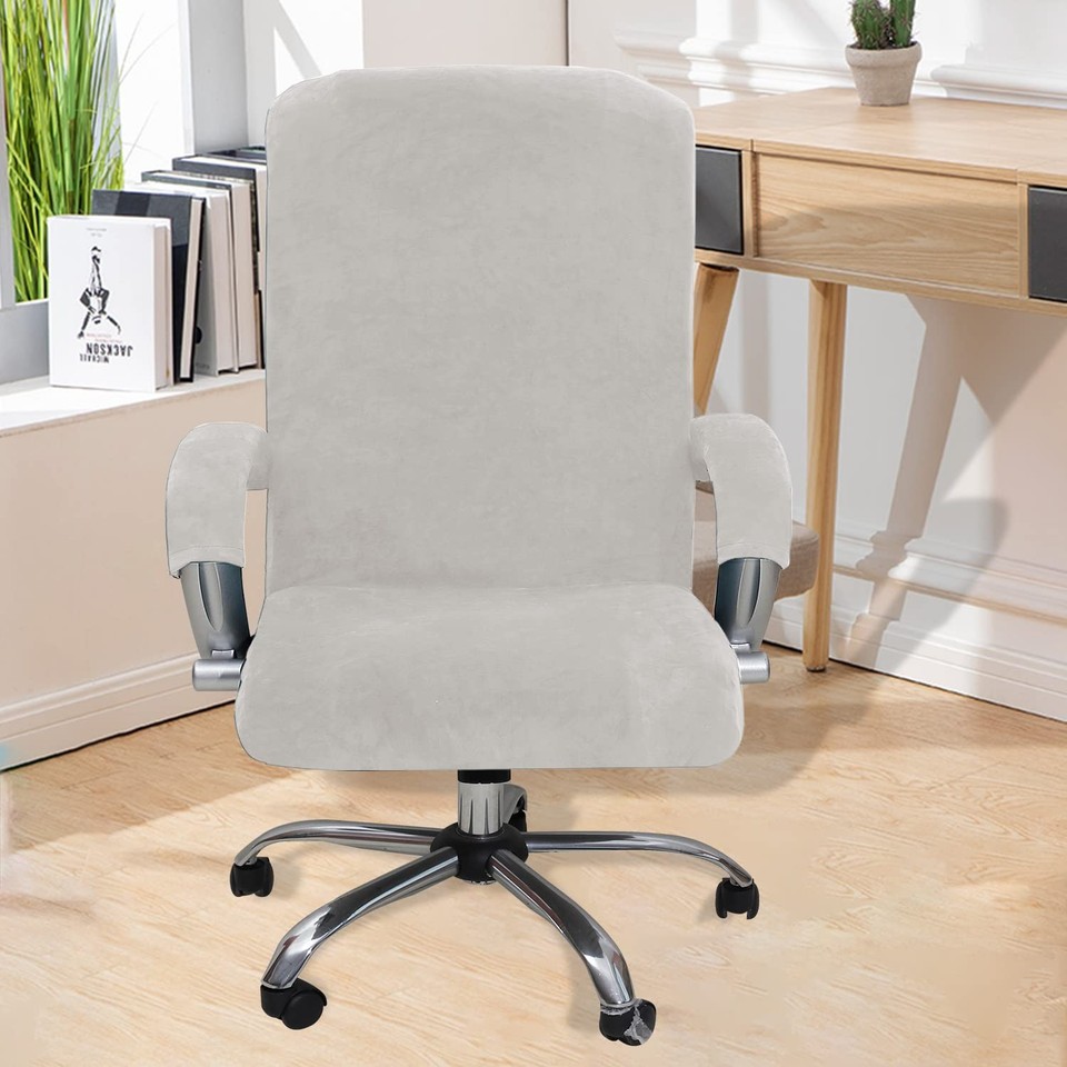 Bestenrose Velvet Office Chair Cover Stretch Computer Desk Armchair ...