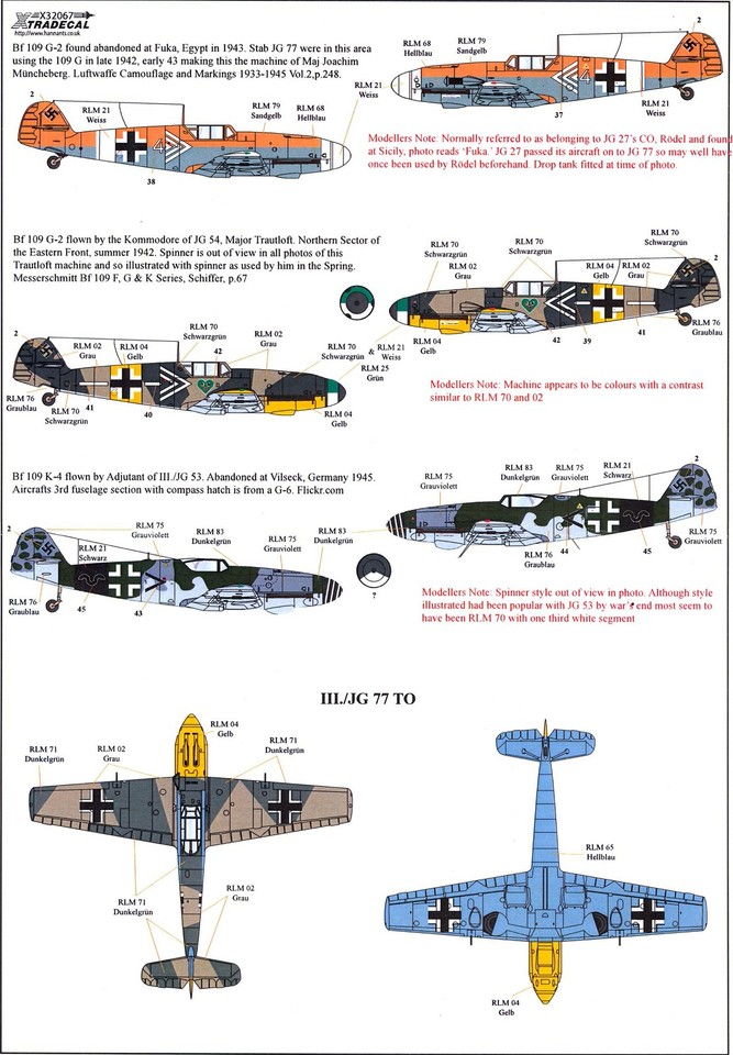 Xtra Decals 1/32 MESSERSCHMITT Bf-109 Stab Part 2 | eBay