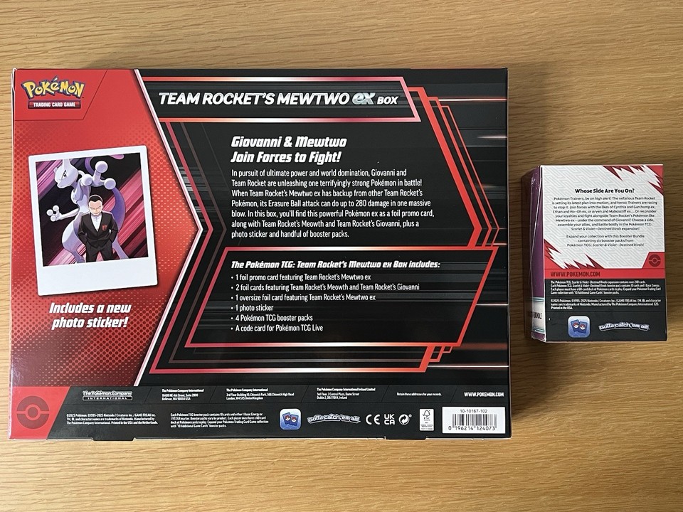 Pokemon TCG Destined Rivals Booster Bundle + Team Rocket's Mewtwo Box ...