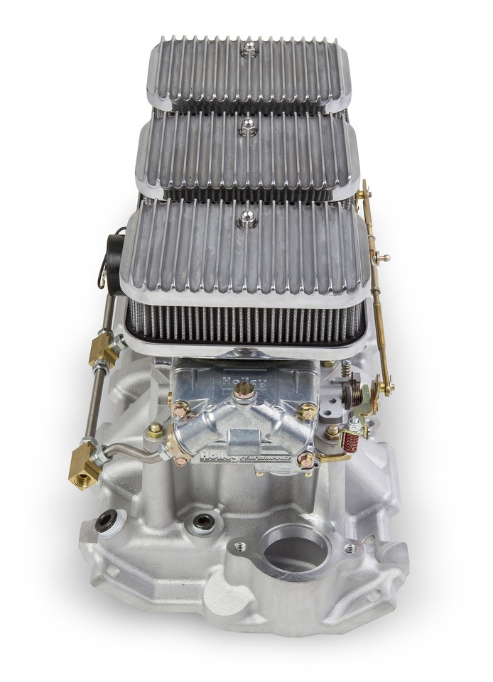 300-522SA Holley Tri-Power 3x2 SBC Intake and Carburetor Kit | eBay
