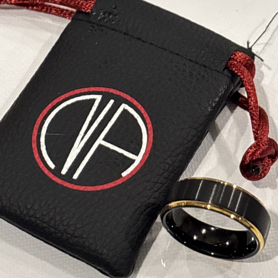 Nanimerica Ring Size 11 Freedom Onyx Over Tungsten Carbide 18k Gold ...