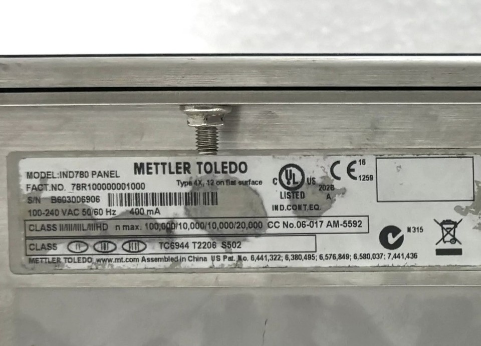 Mettler Toledo Model IND780 Harsh Advanced Weighing Terminal Display | eBay