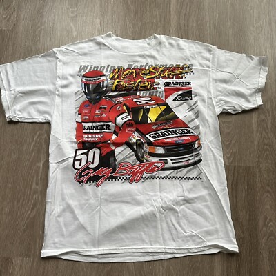 Vintage NASCAR Greg Biffle Grainger Racing Big Graphic Shirt 1999 #50 ...