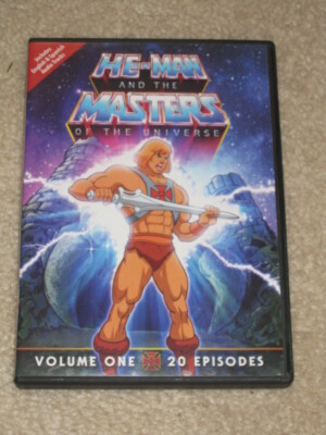 He-Man DVD MOTU Volume 1 2-Disc DVD Set with 20 Episodes Filmation ...