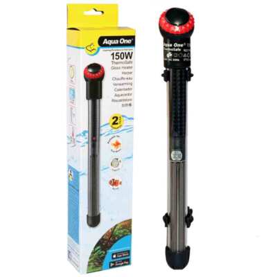 Aqua One ThermoSafe Aquarium Glass Heater 150w Warm Fish Tank ...