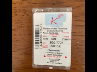 K3 SYBRON ENDO NICKLE TITANIUM ASST SIZE/ASST TAPER/25MM | eBay