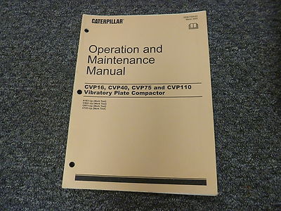 Cat Caterpillar CVP16 CVP40 Vibratory Plate Compactor Owner Operation ...