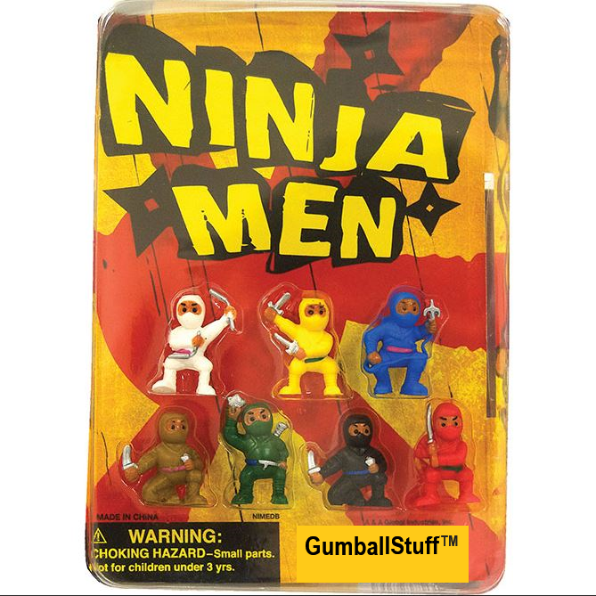 DIY Kit Includes 200 Ninjas & Empty 1" Acorn Caps Toy Vending Machine ...