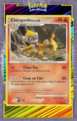 🌈Chimpenfeu - DP05:Aube Majestueuse - 41/100 - Carte Pokemon Française ...