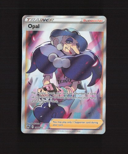 Opal 184/185 SWSH Vivid Voltage Full Art Ultra Rare Holo Pokemon Card ...
