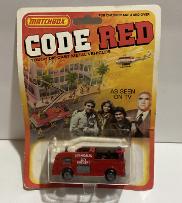 Matchbox Code Red 1981-82 TV Show, Snorkel Fire Truck NOS Sealed On Card RARE!. | eBay