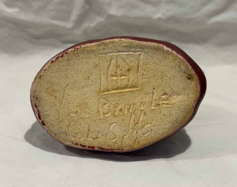 Vintage Van Briggle Pottery Solid Bunny Rabbit Mulberry Glaze Stamped ...