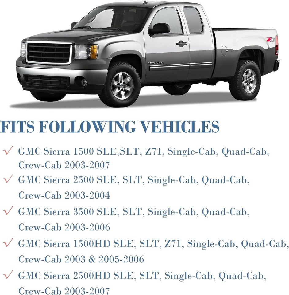 Automotive Driver Side Bottom Cloth Gray for 2003-2007 GMC Sierra Seat ...