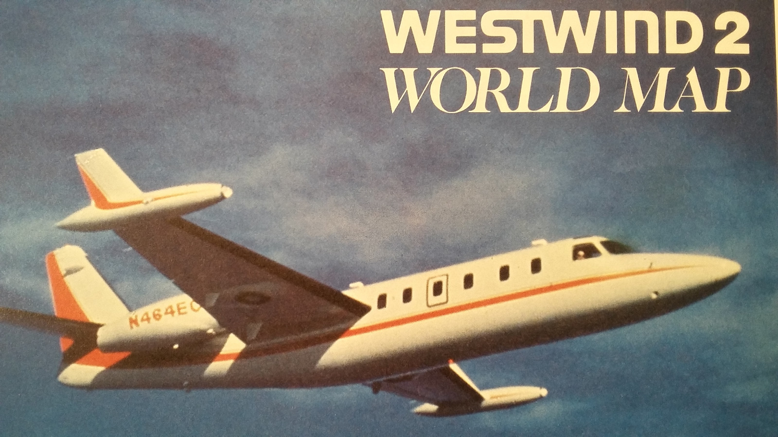 Original Atlantic Aviation Westwind 2 World Map Sales Brochure | eBay