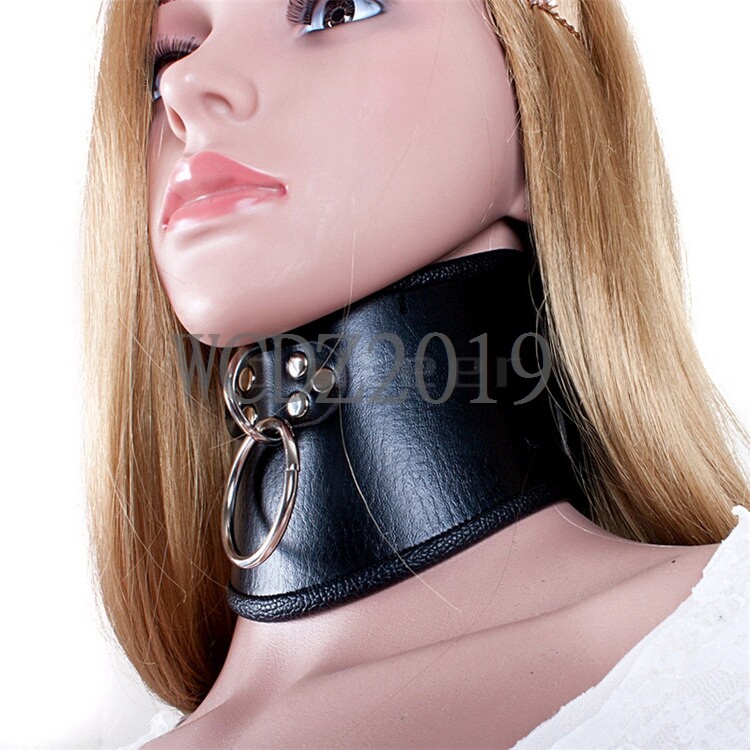 Locking Posture Strict PU Leather Neck Collar Corset Straighten Up SM ...