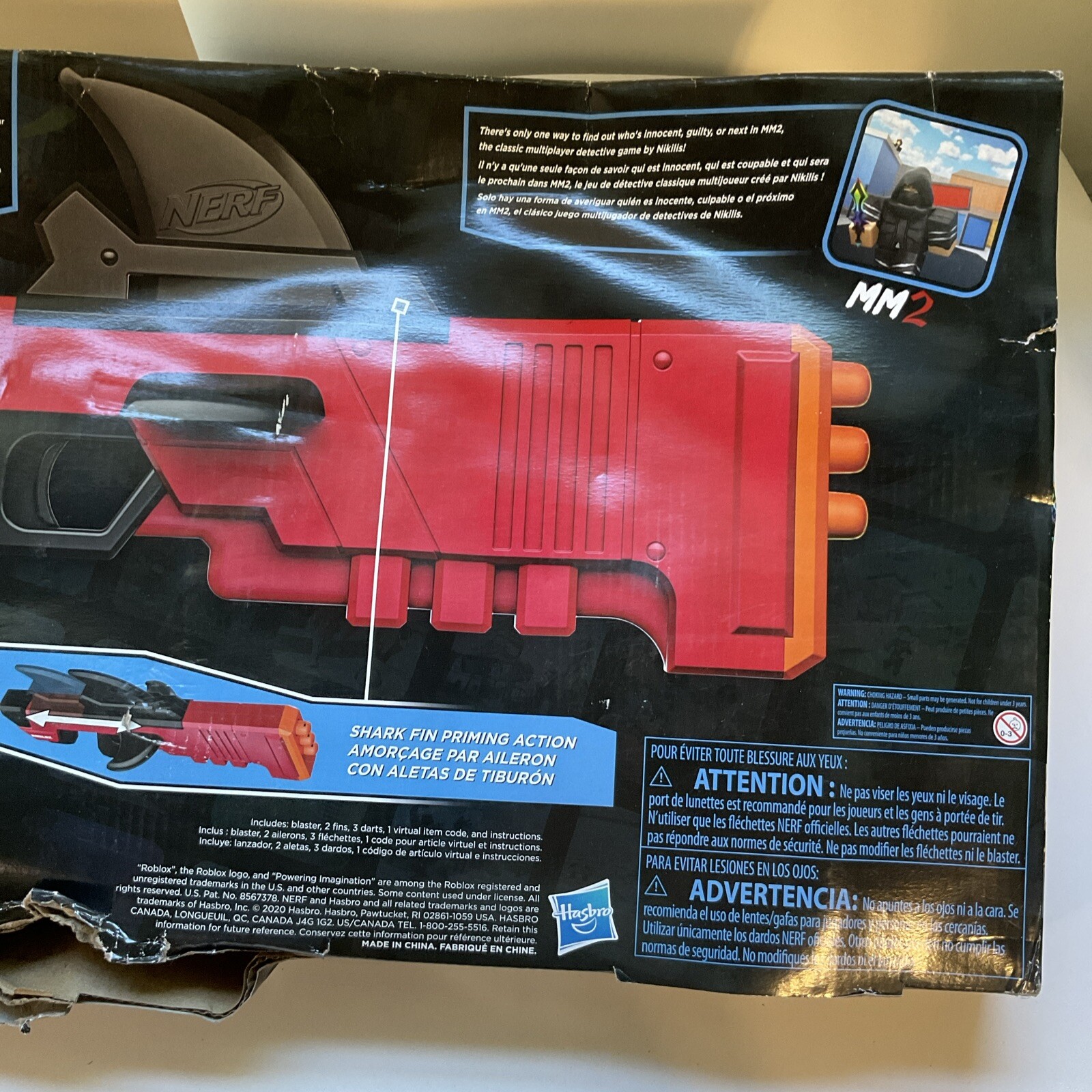 Nerf Roblox MM2 Shark Seeker Dart Blaster Gun - Multicolor for sale ...