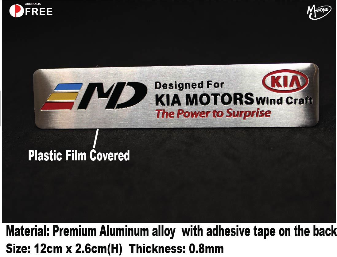 KIA Motors MD Badges Metal Sticker Emblems film covered 12CM Best Gifts ...