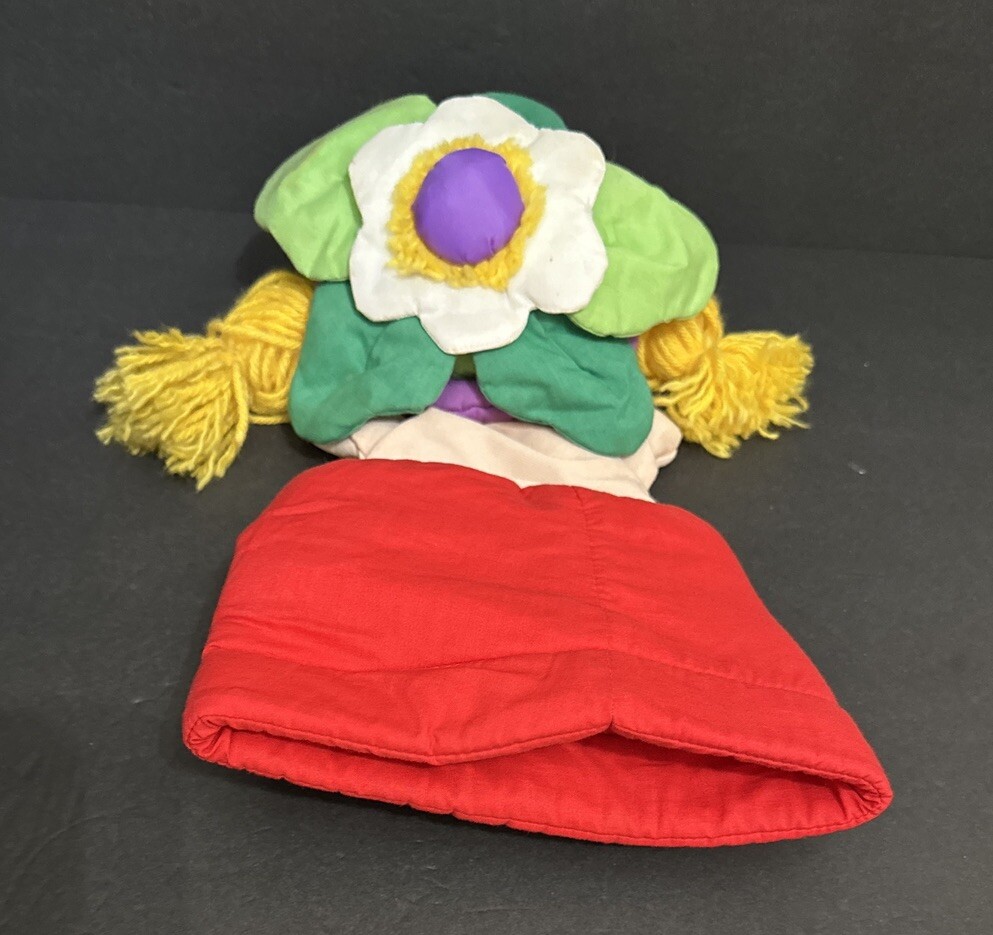 "BLOOMING DOLLS - RED POT" VINTAGE PLUSH TOY FLOWER PUPPET - 1987 - CAP ...