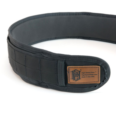 High Speed Gear - Slim-Grip Padded Belt - Slotted - Black - Size Medium ...