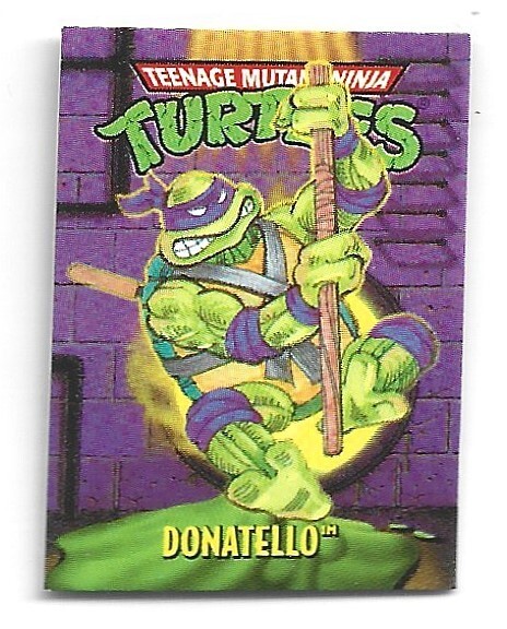 TMNT CARD DONATELLO MINI INSERT PLAYMATES TEENAGE MUTANT NINJA TURTLES ...