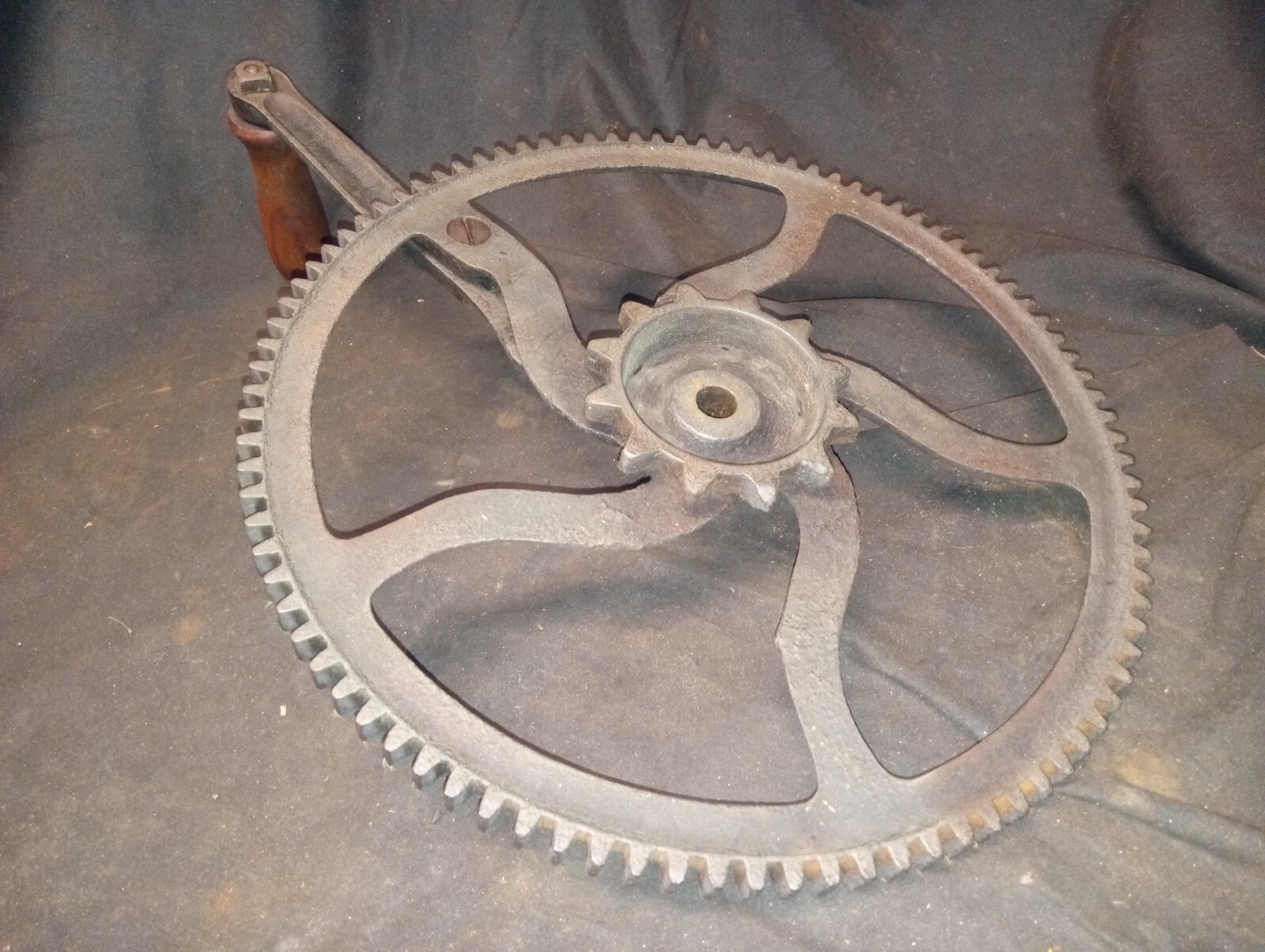 Industrial Steampunk Cast Iron 12 3/8" Gear, Sprocket, Cog Flywheel ...