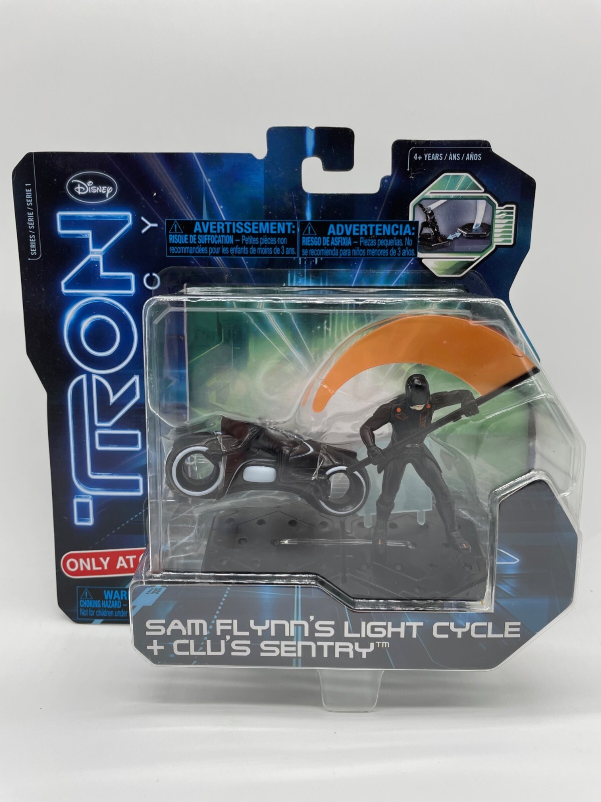 Tron Legacy Series 1 Sam Flynn Light Cycle/Clu Sentry Action Pack ...