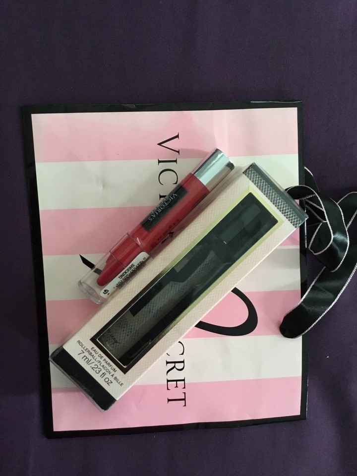 Victoria Secret Perfume Roll On And Matte Lip Crayon Lipstic Set | eBay