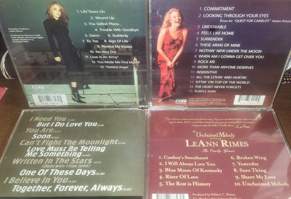 LEANN RIMES 8-CD LOT ~ GREATEST HITS ~ I NEED YOU ~ TWISTED ANGEL ...
