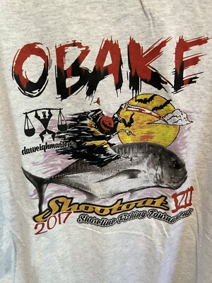 Obake Shoreline Fishing Tournament Shirt Size XL | eBay