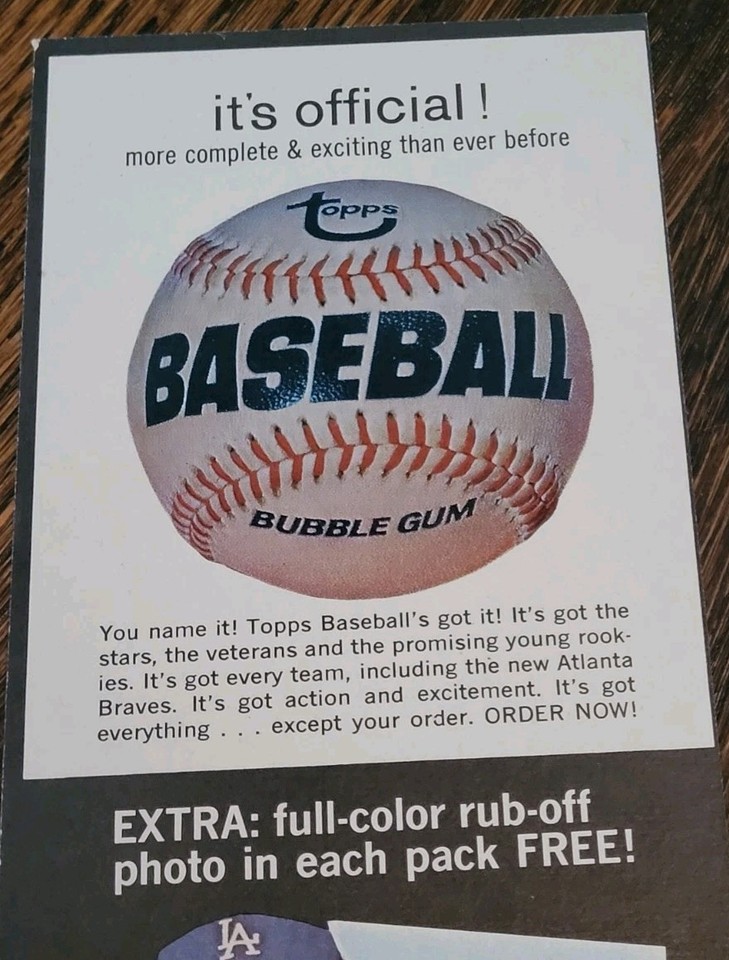 SANDY KOUFAX 1966 Topps Salesman Sample High-grade Sandy Reverse ...