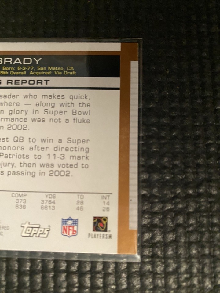2003 Topps Draft Picks & Prospects - Tom Brady #55 New England Patriots ...