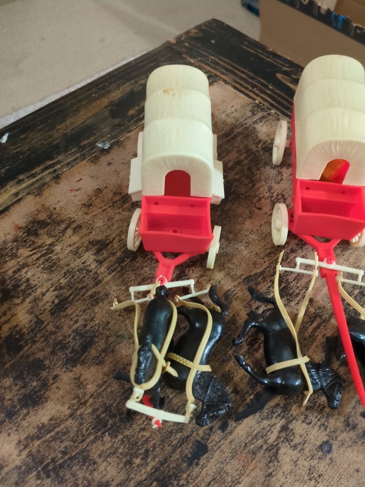 Vintage 1964 Tim Mee Covered Wagon Fronteer Qty 2 | eBay