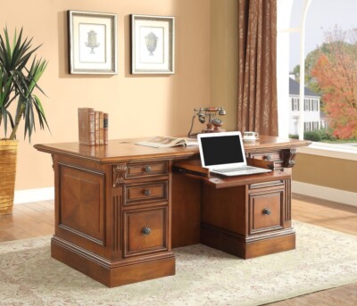 Parker House - Huntington Double Pedestal Executive Desk - PAH-HUN-480 ...