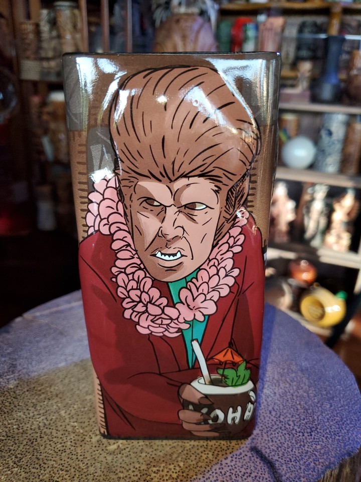 Trader Vic's Werewolf Of London Tiki Mug 3D Relief Pina Colada Warren ...