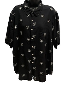 Rare Raiders Football Button Up Shirt XL | eBay