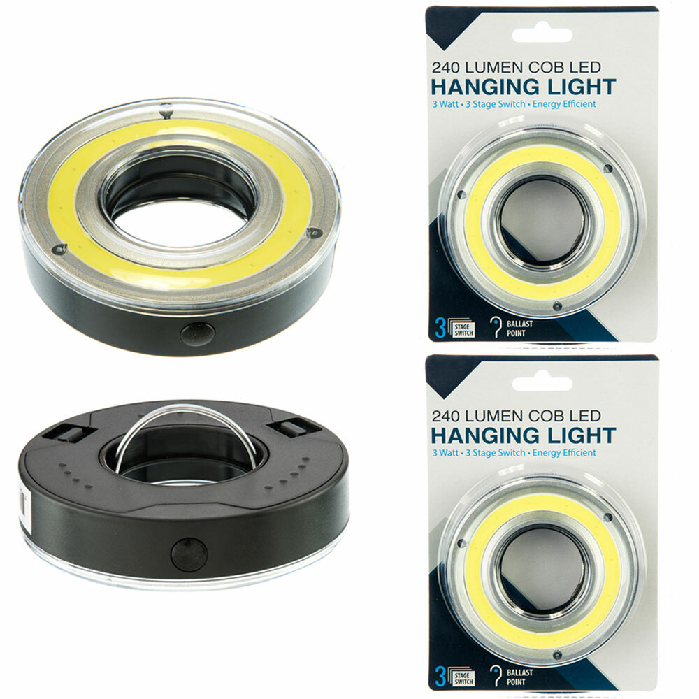 2 Cob Led Lights Hanging Portable Folding Hook Hanging Lamp Flashlight ...