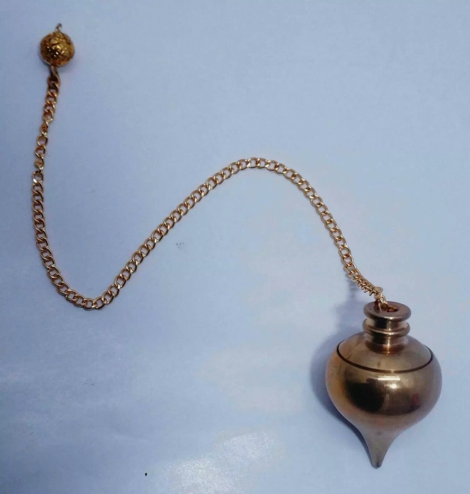 Gold Tone Brass Tear Drop Dowsing Pendulum Healing Spiritual Energy Reiki Gift | eBay