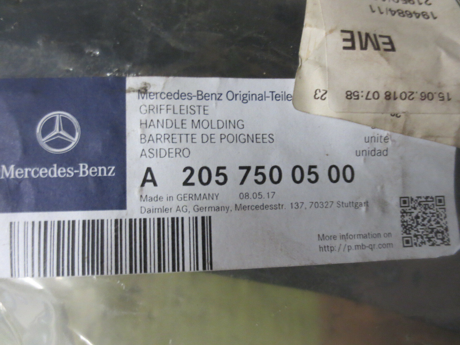 Mercedes C Class C205 Coupe Boot Handle Switch Cover Trim Part No A205 ...