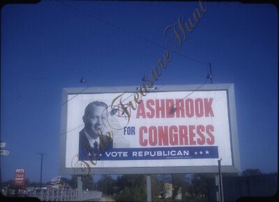 John Ashbrook Republican Billboard Congress Sign 1960s 35mm Slide ...