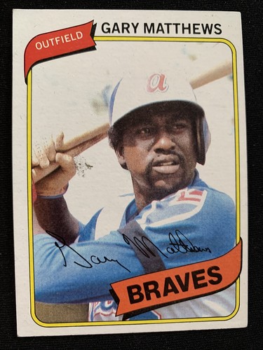 1980 Topps Baseball Card #355 Gary Matthews Atlanta Braves Nm Free Ship ...