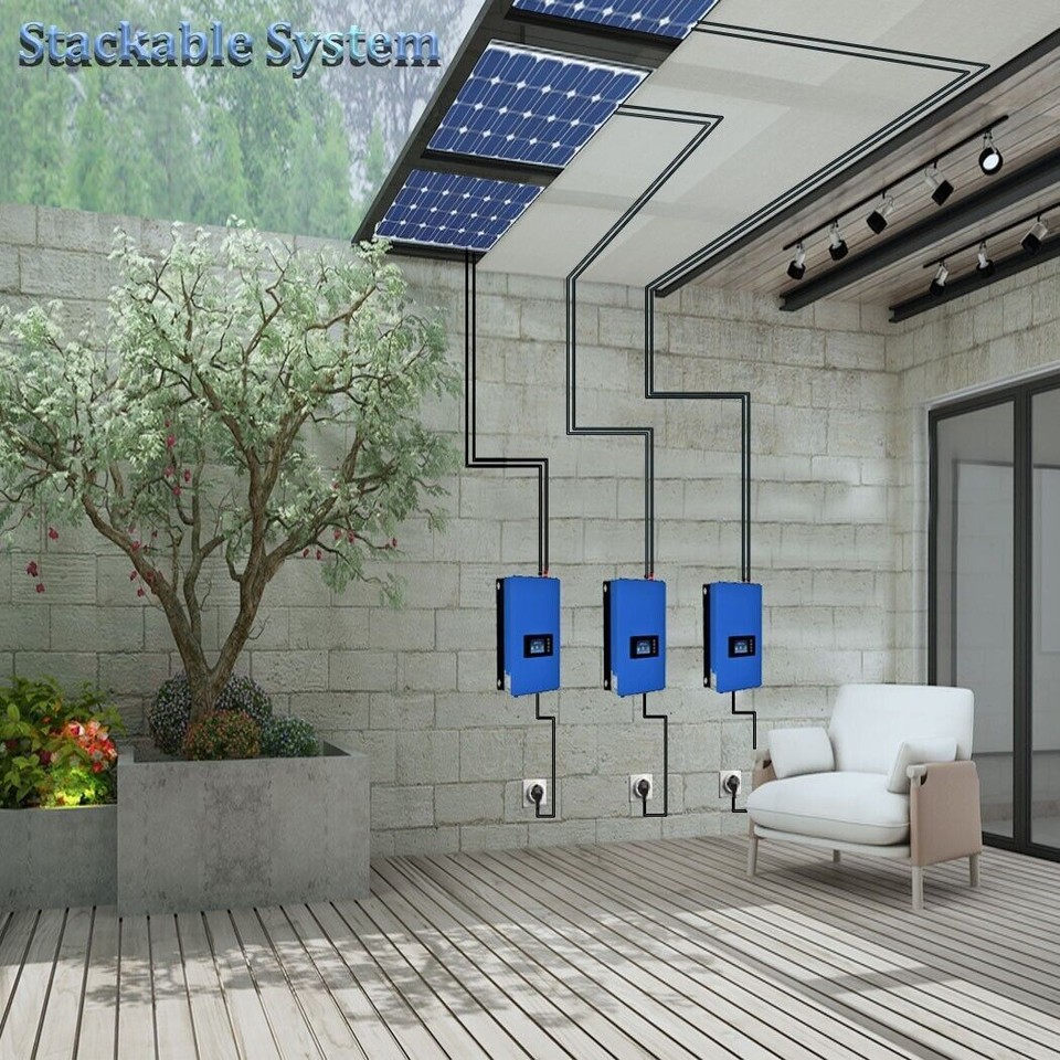 2000W MPPT Solar Grid Tie Inverter Stackable Limiter Sensor Voc76-90V ...