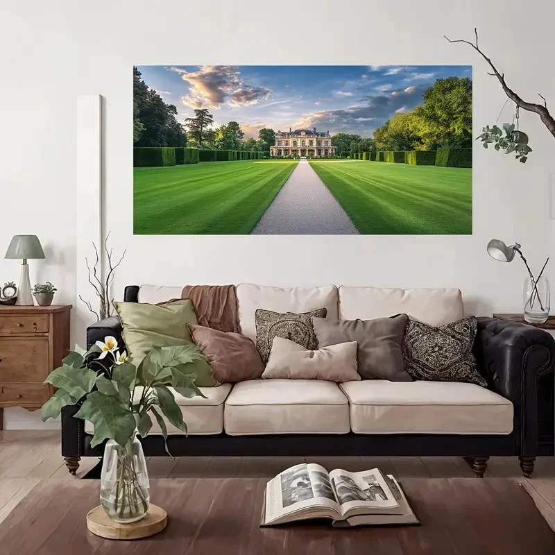 Luxury Mansion & Gardens Wall Art Canvas Office Home Room Unframed ...