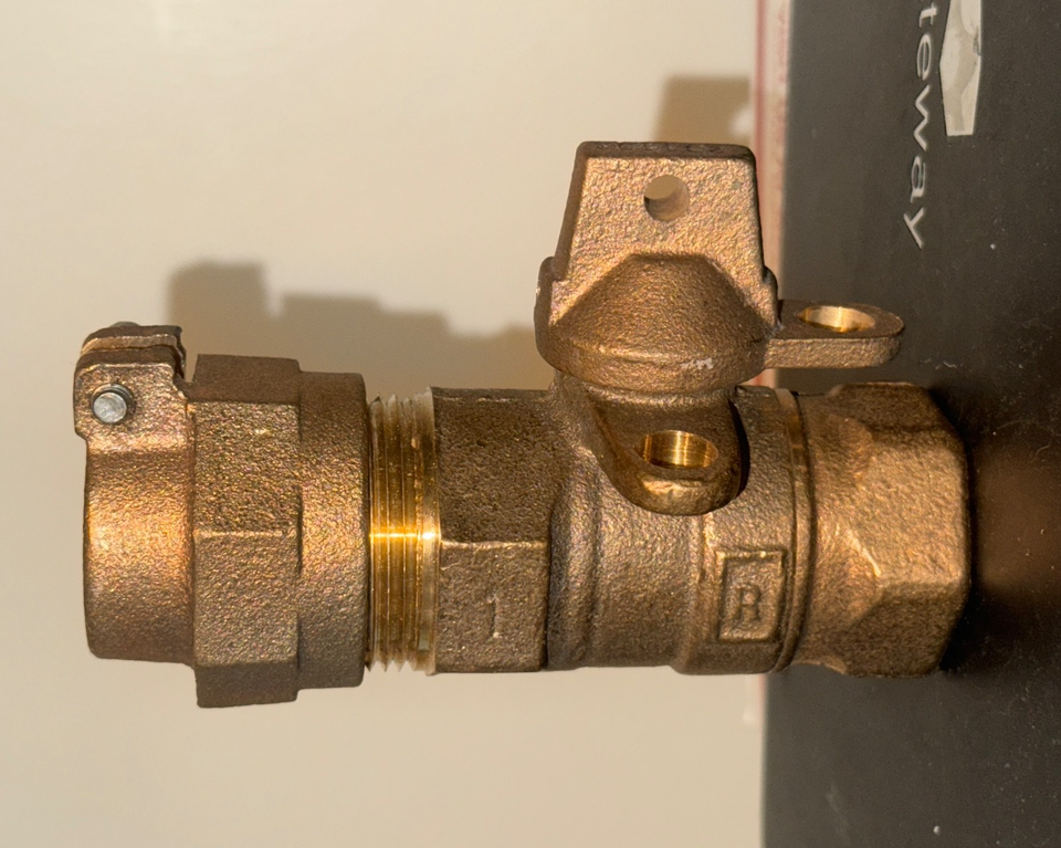 Mueller 300 1" Pack Joint x FIP Straight Valve – For IPS/PE Pipe – NOT ...