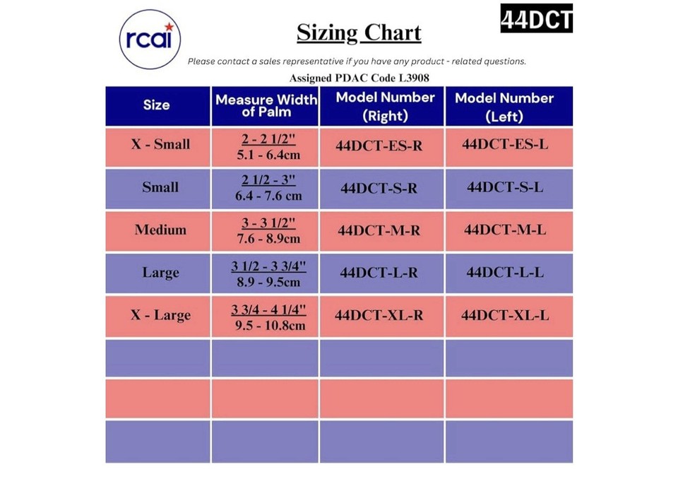 RCAI 44DCT Dorsal Carpal Tunnel Wrist Brace Right Large | eBay