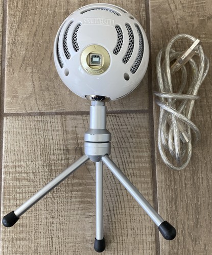 Blue Snowball ICE White USB Podcasting Recording Microphone with Stand ...