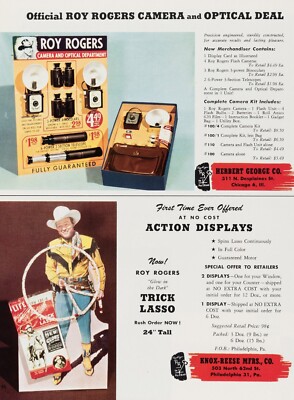Vintage Roy Rogers Camera Toy Ad Reproduction Print 17x12 | eBay