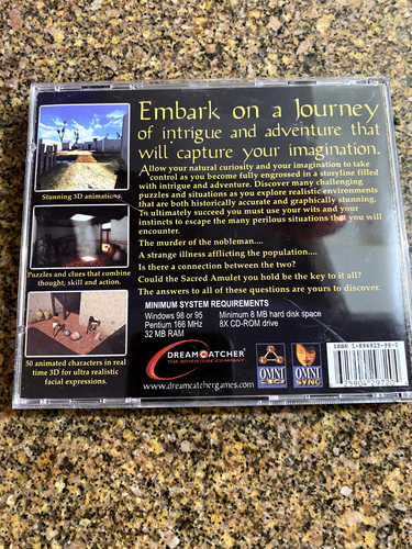 The Sacred Amulet PC CD-ROM Cryo DreamCatcher 2001 game for Windows 95/ ...