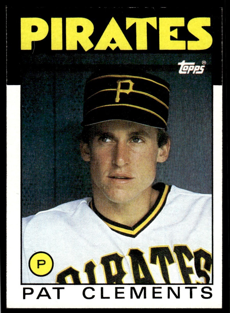 1986 Topps Baseball Card Pat Clements Rookie A Pittsburgh Pirates #754 ...